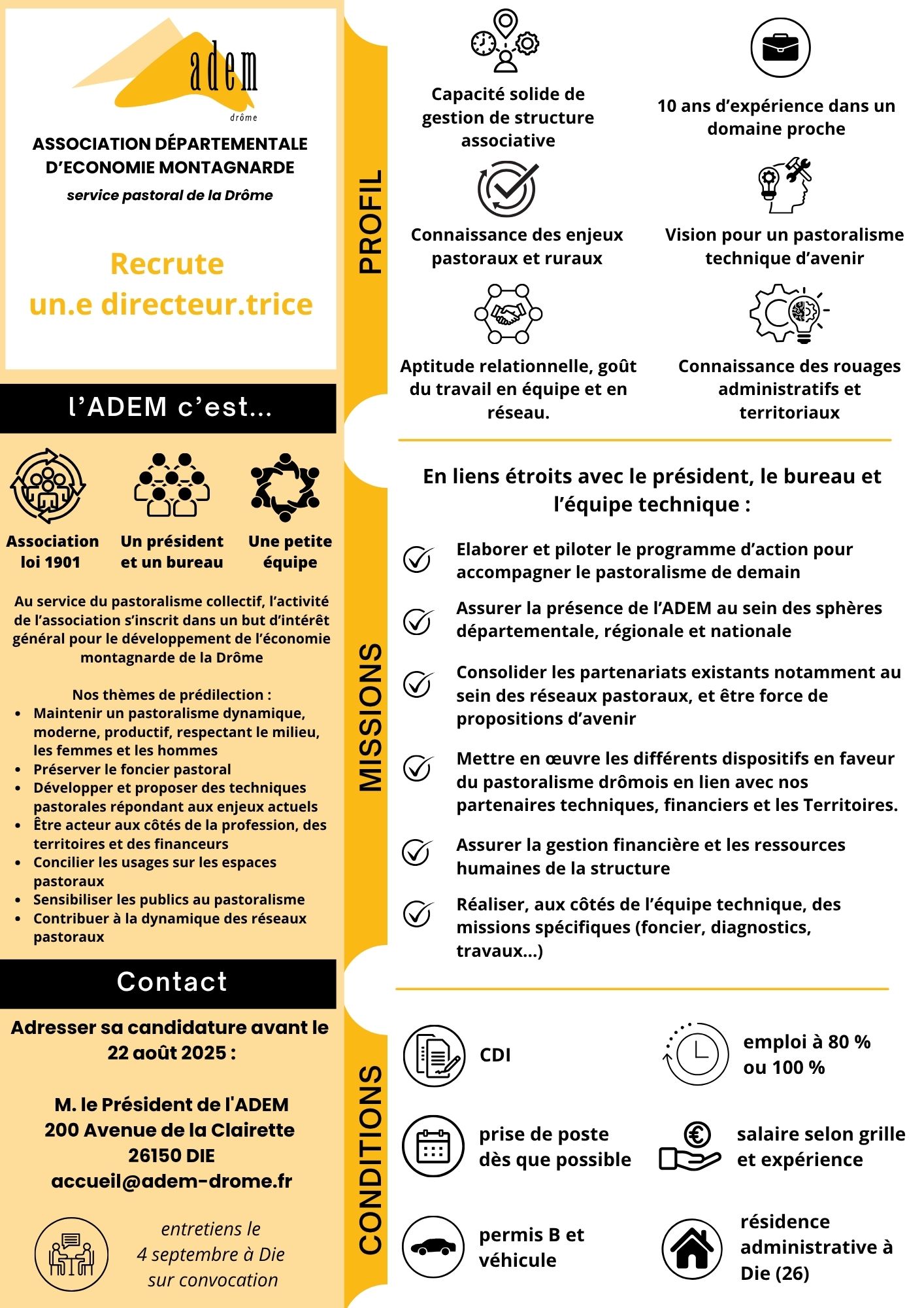 l'ADEM recrute un directeur ou une directrice | ADEM